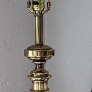 Stiffel Table Brass Lamp Metal Mid Century 31" Tall Socket Switch Jules ...