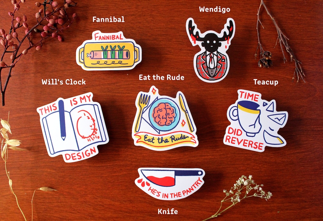 Hannibal Stickers, Hannibal Lecter Merch, Gift for Fannibal, Sticker ...