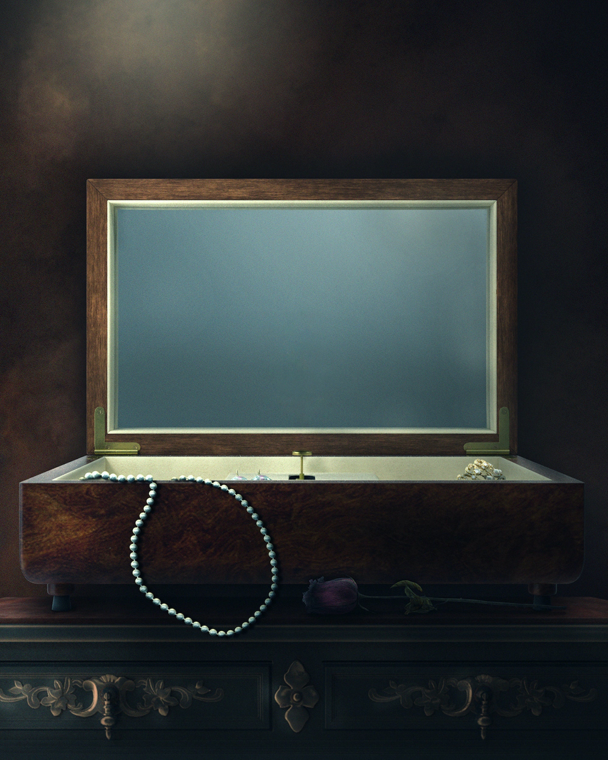 Music Box Ballerina Digital Background - Etsy