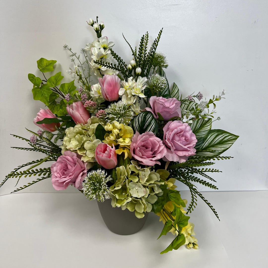 Lush Pink & Green Porch Planter Insert - Etsy