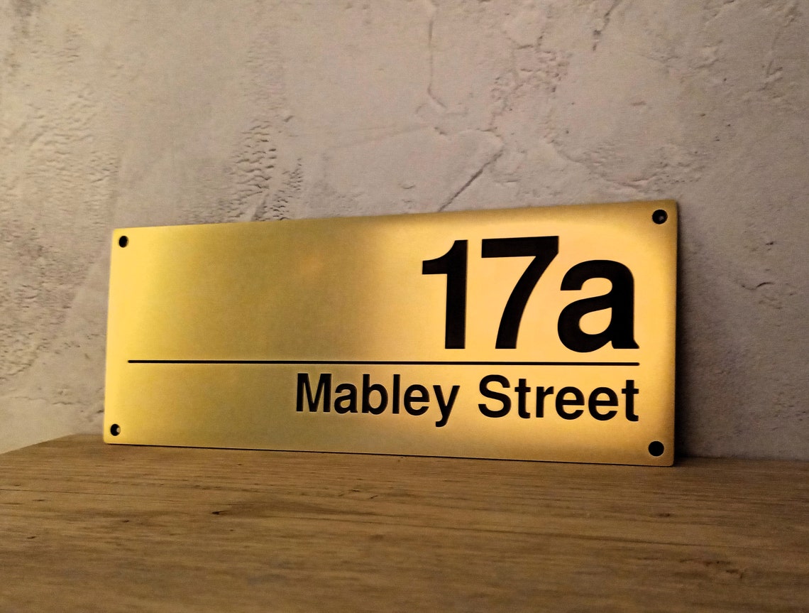 Engraved Brass Plaques - Solid Brass - Name Plates - Custom House Signs ...