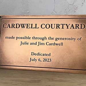 Antiqued Bronze Plaques - Rustic Bronze Signs - Solid Bronze - Name ...