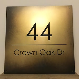 Antiqued Brass Plaques - Solid Brass - Name Plates - Personalized House ...