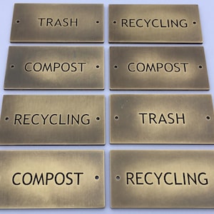 Antiqued Brass Plaques - Solid Brass - Name Plates - Personalized House ...