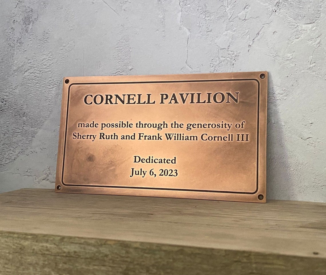Antiqued Bronze Plaques - Rustic Engraved Bronze Signage, Name Plates ...