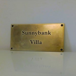 Antiqued Brass Plaques Solid Brass Name Plates Custom House Signs ...