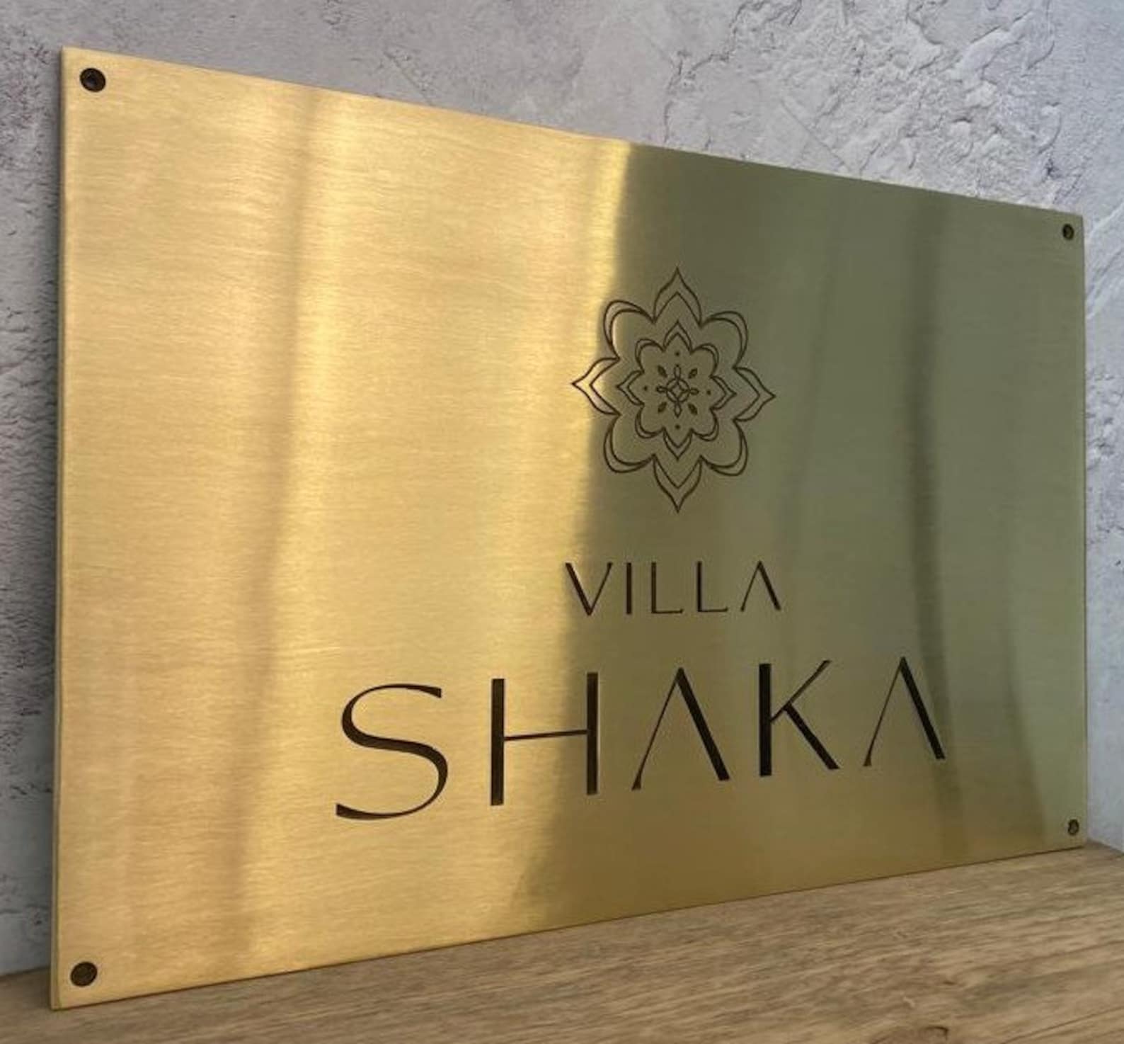 Engraved Brass Plaques - Solid Brass - Name Plates - Custom House Signs ...