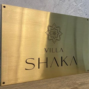 Engraved Brass Plaques - Solid Brass - Name Plates - Custom House Signs ...