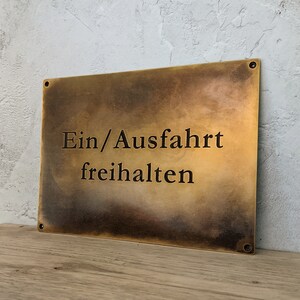 Antiqued Brass Plaques Solid Brass Name Plates Custom House Signs ...