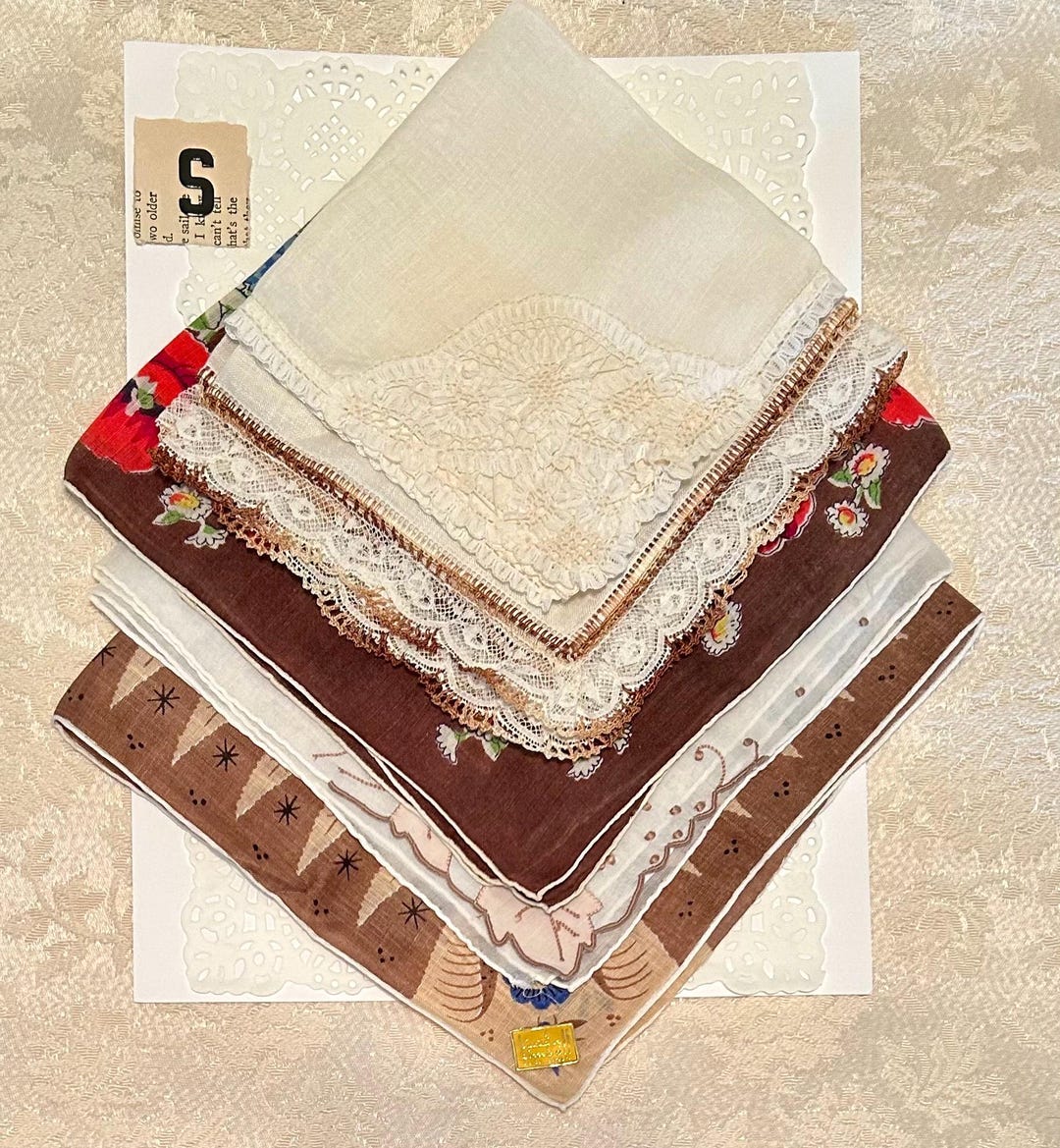S-5 Pack Vintage Antique Handkerchiefs Including Tammi Keefe - Etsy