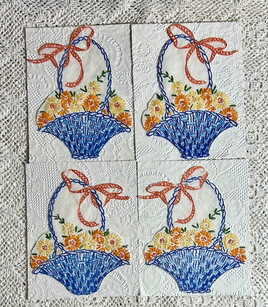 Vintage Needlepoint Applique Slow Stitch Junk Journal Fabric Book - Etsy
