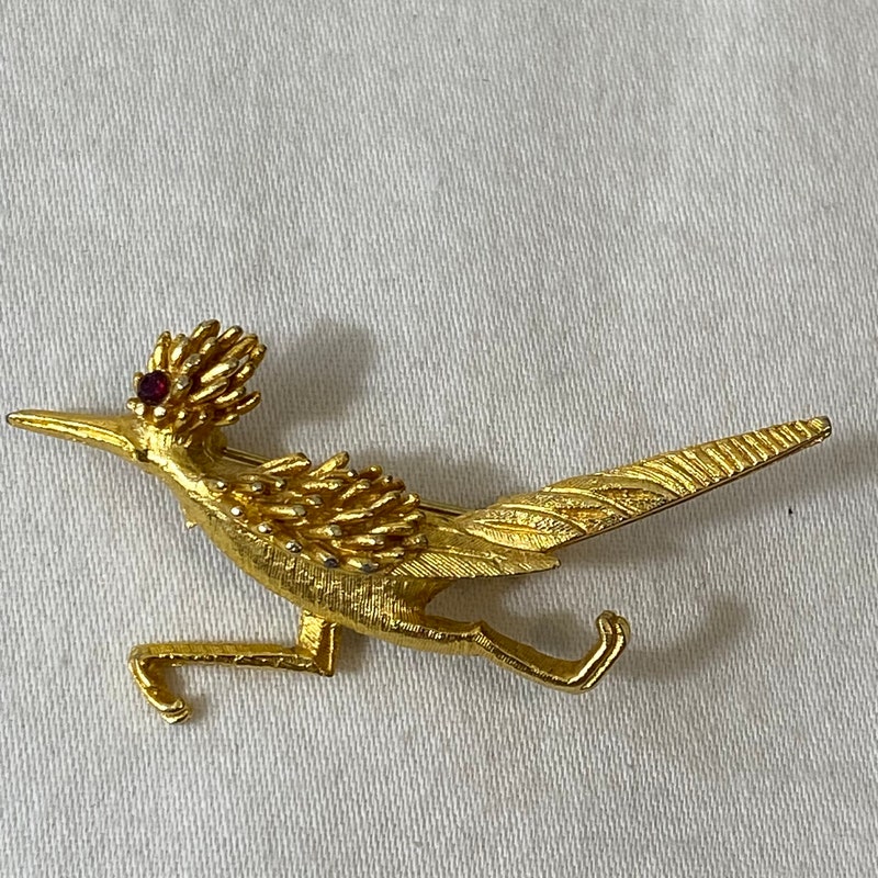 Gold Roadrunner Pin - Etsy