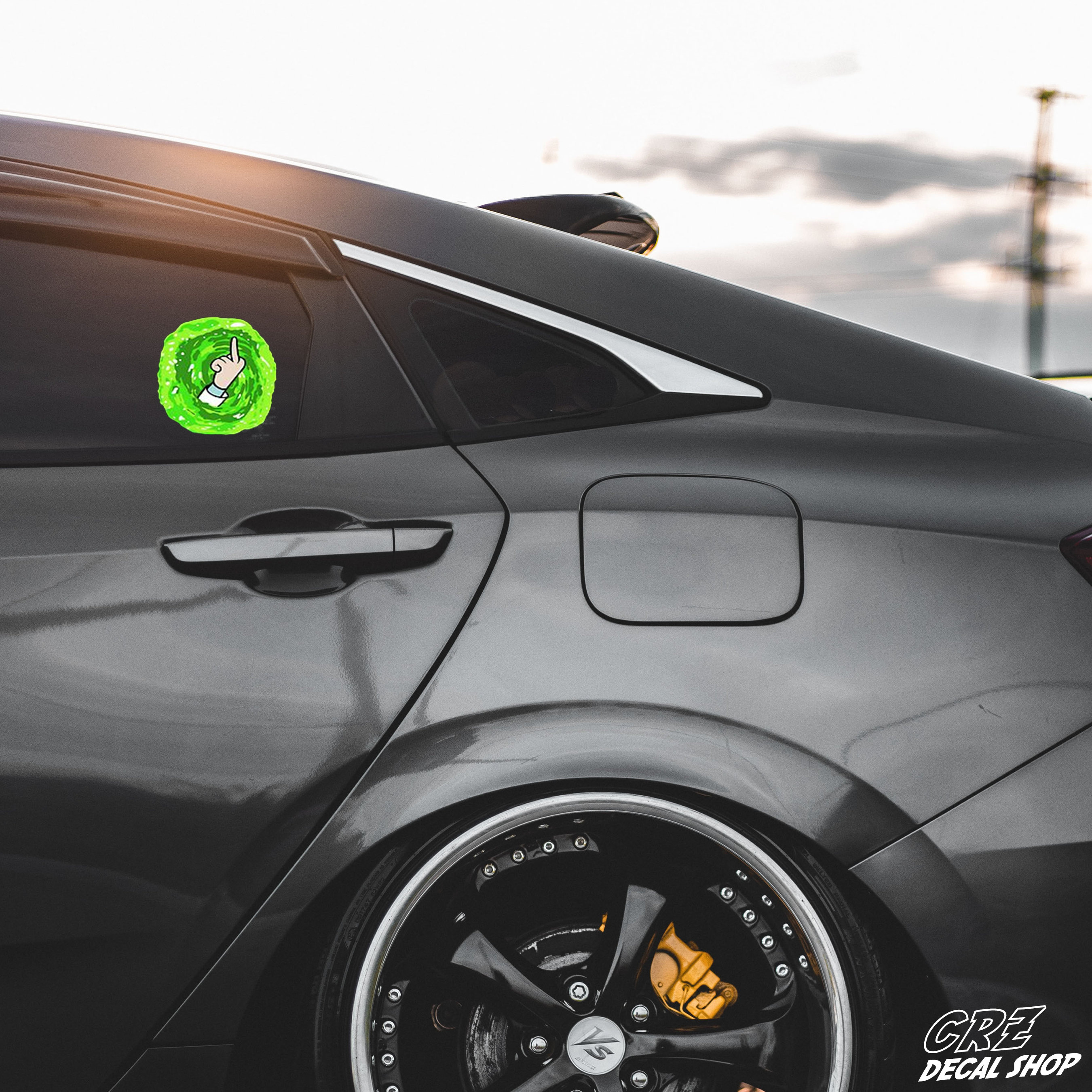 Rick Middle Finger Portal Waterproof Vinyl Decal - Etsy