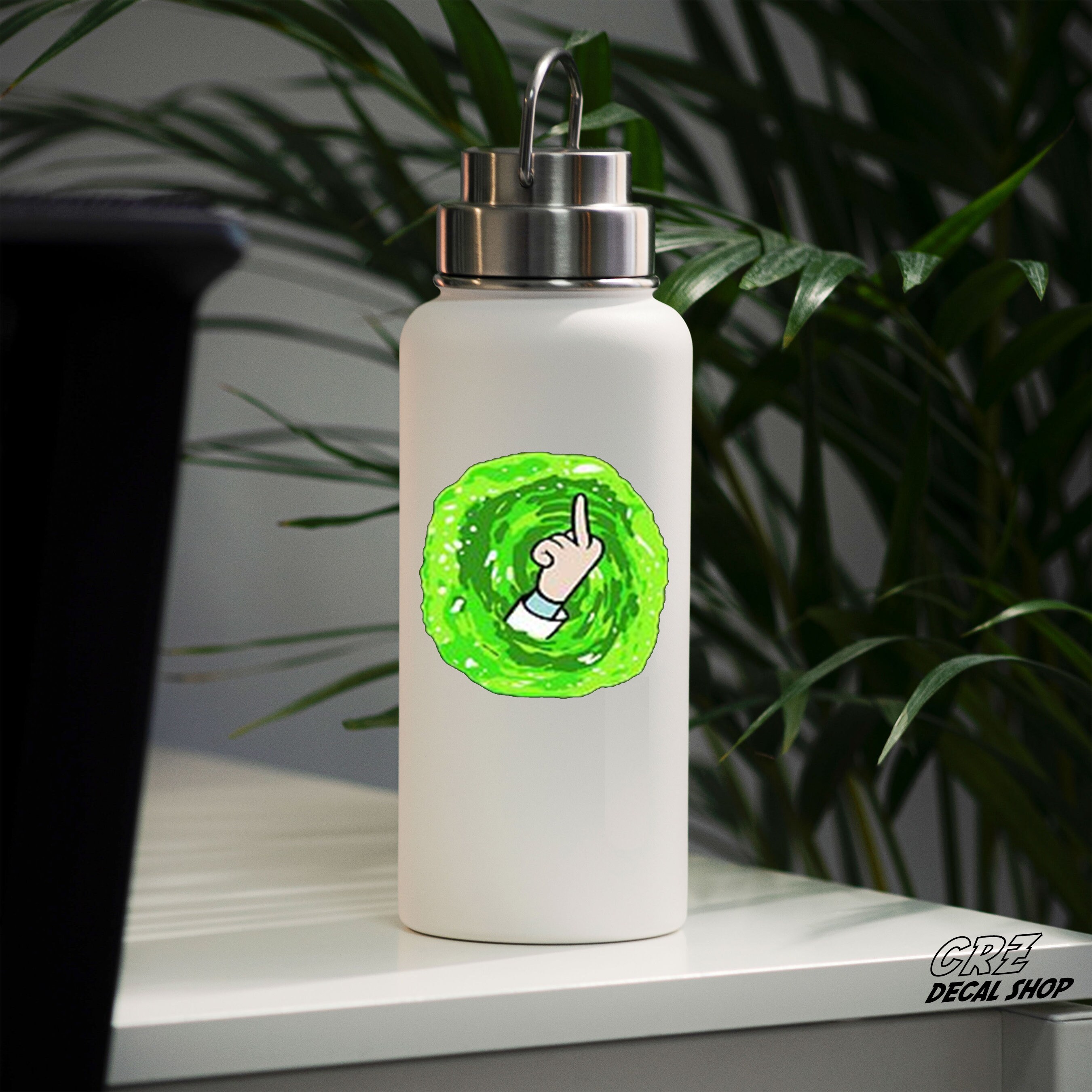 Rick Middle Finger Portal Waterproof Vinyl Decal - Etsy