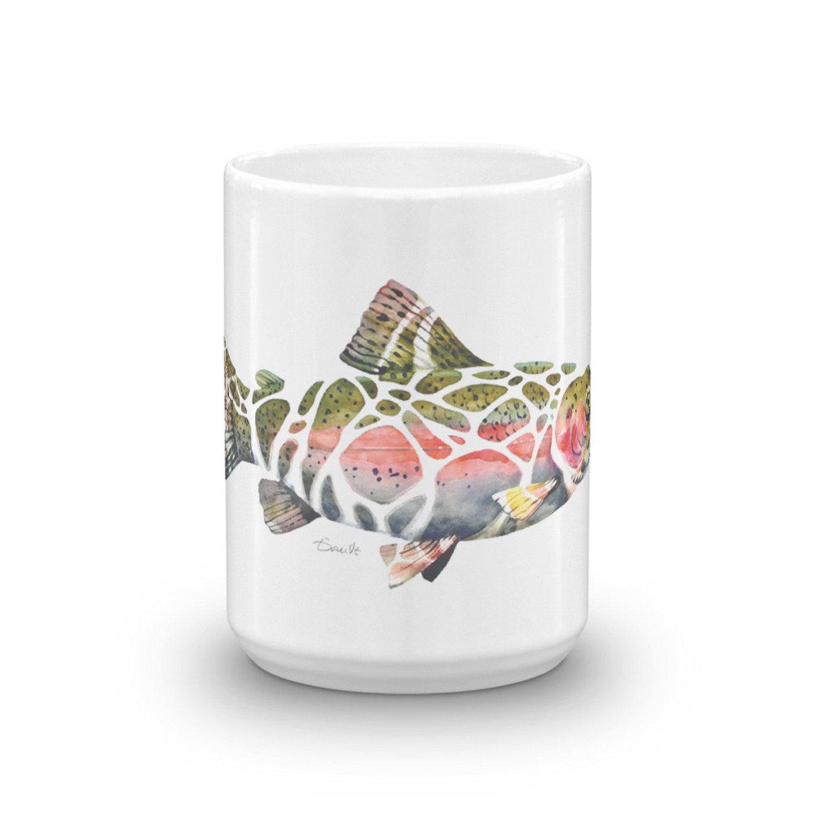Rainbow Trout Mug, Trout Coffee Mug, Fish Coffee Mug, Fly Fishing Gifts ...