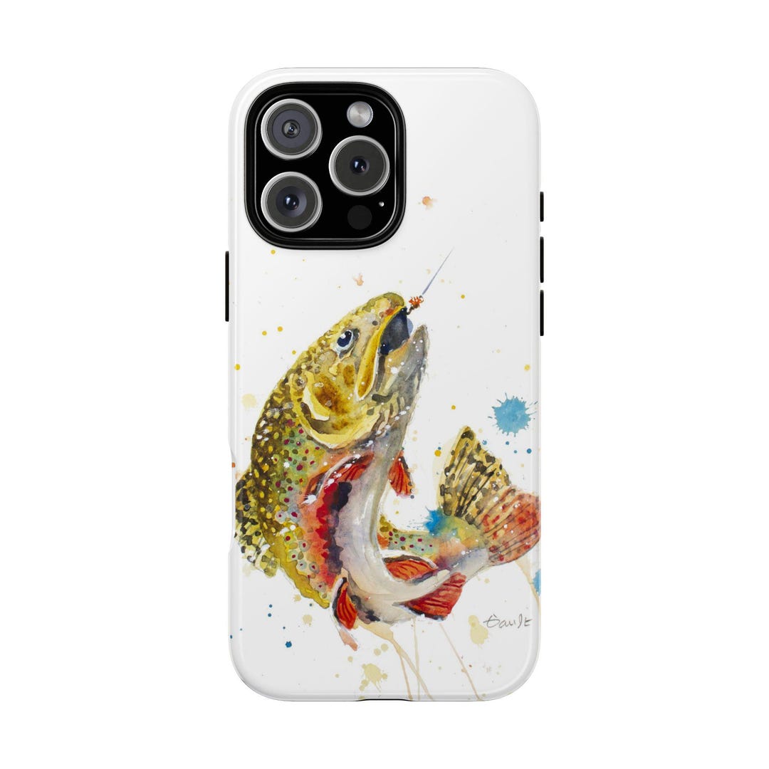 Jumping Brook Trout Tough Cases - Fish iPhone Cases, Fish Samsung Cases ...