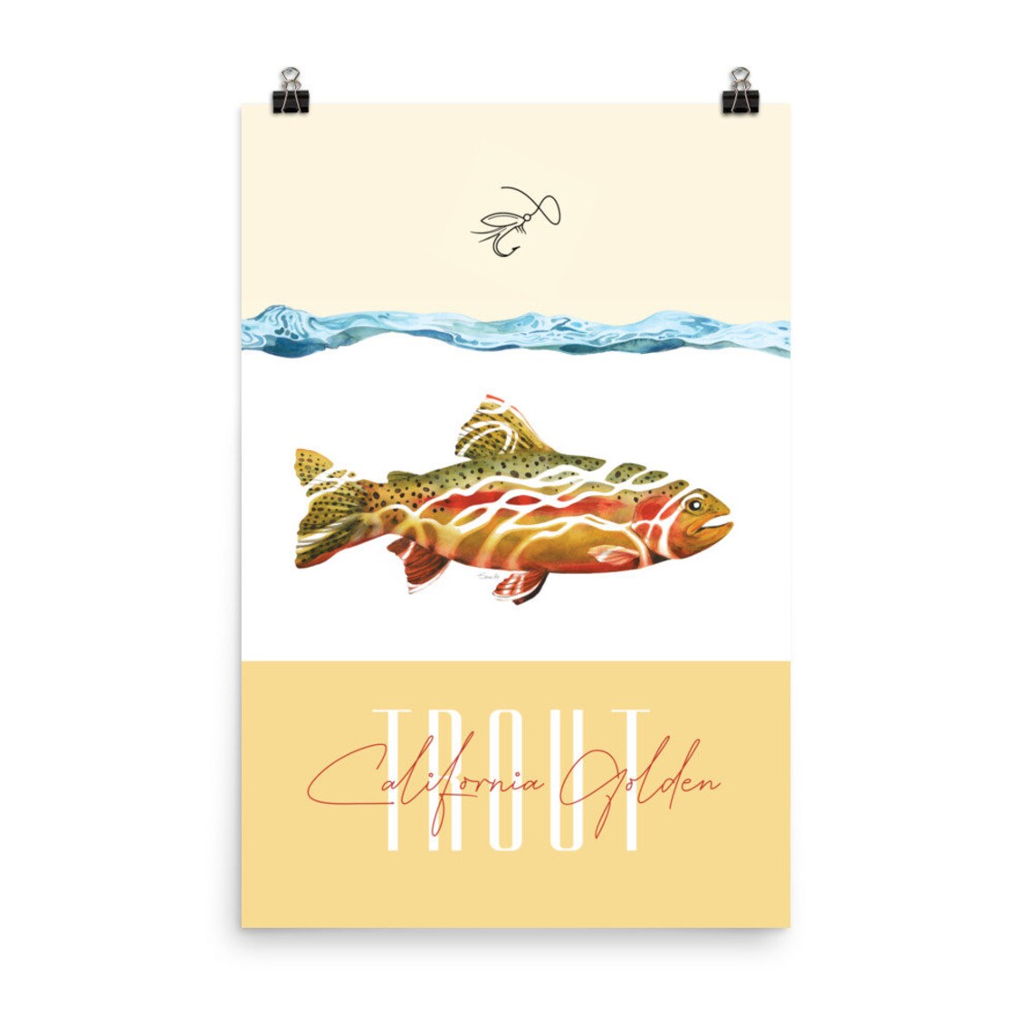 Unframed Golden Trout Poster Fish Poster Fly Fishing Poster - Etsy