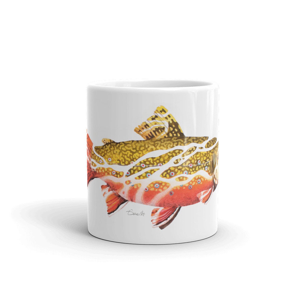 Brook Trout Mug Trout Coffee Mug Fish Coffee Mug Fly - Etsy