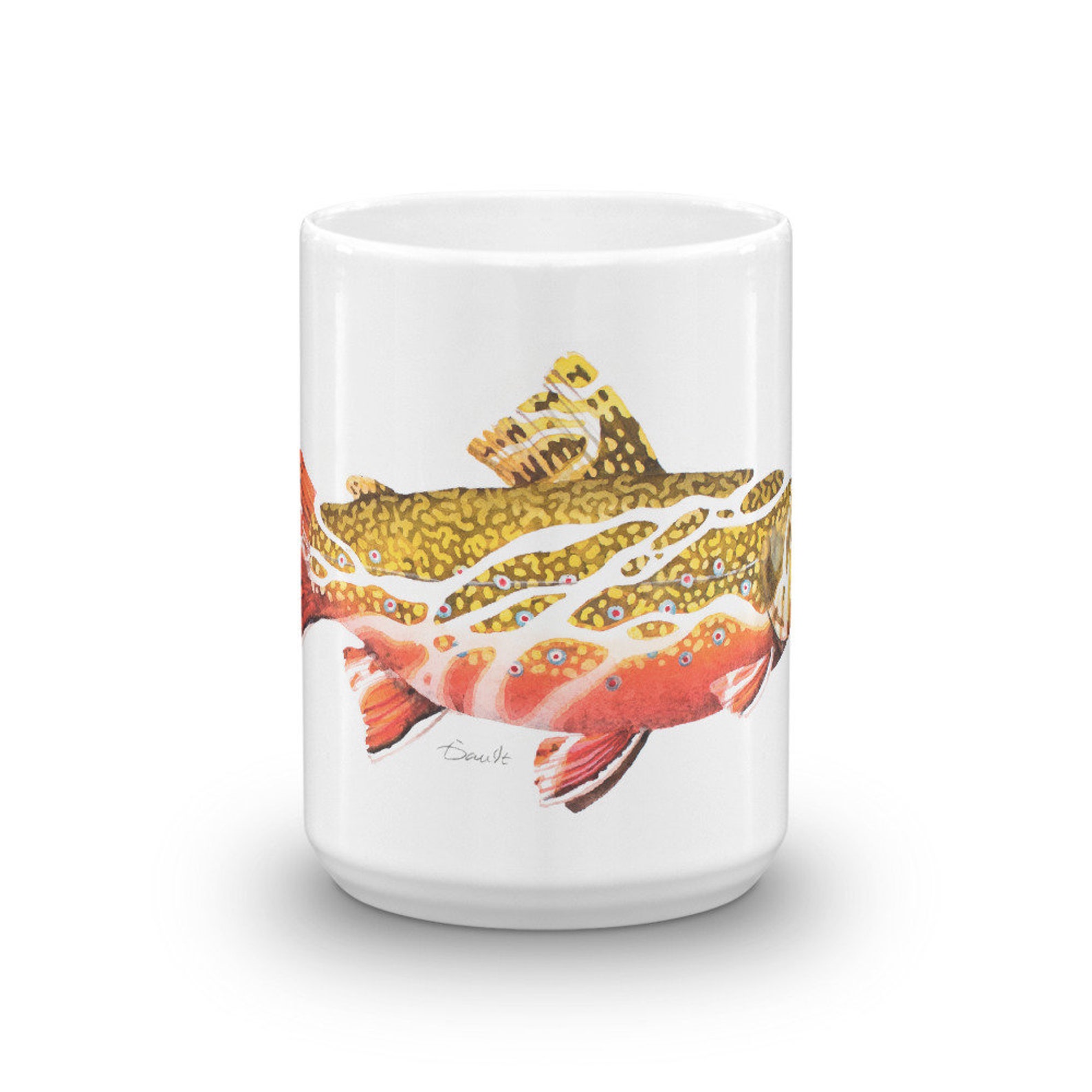 Brook Trout Mug Trout Coffee Mug Fish Coffee Mug Fly - Etsy