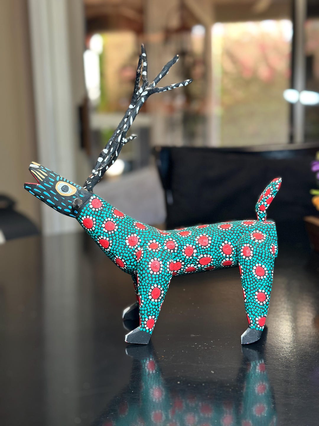 Handcrafted Alebrije by Jesus Ramírez – Colorful Deer Spirit Animal ...