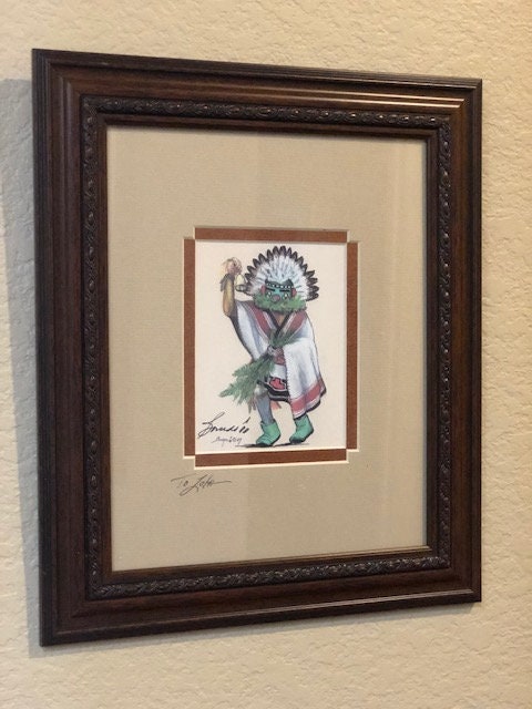 Carole Bourdo "talavai" Kachina Framed and Matted Picture - Etsy