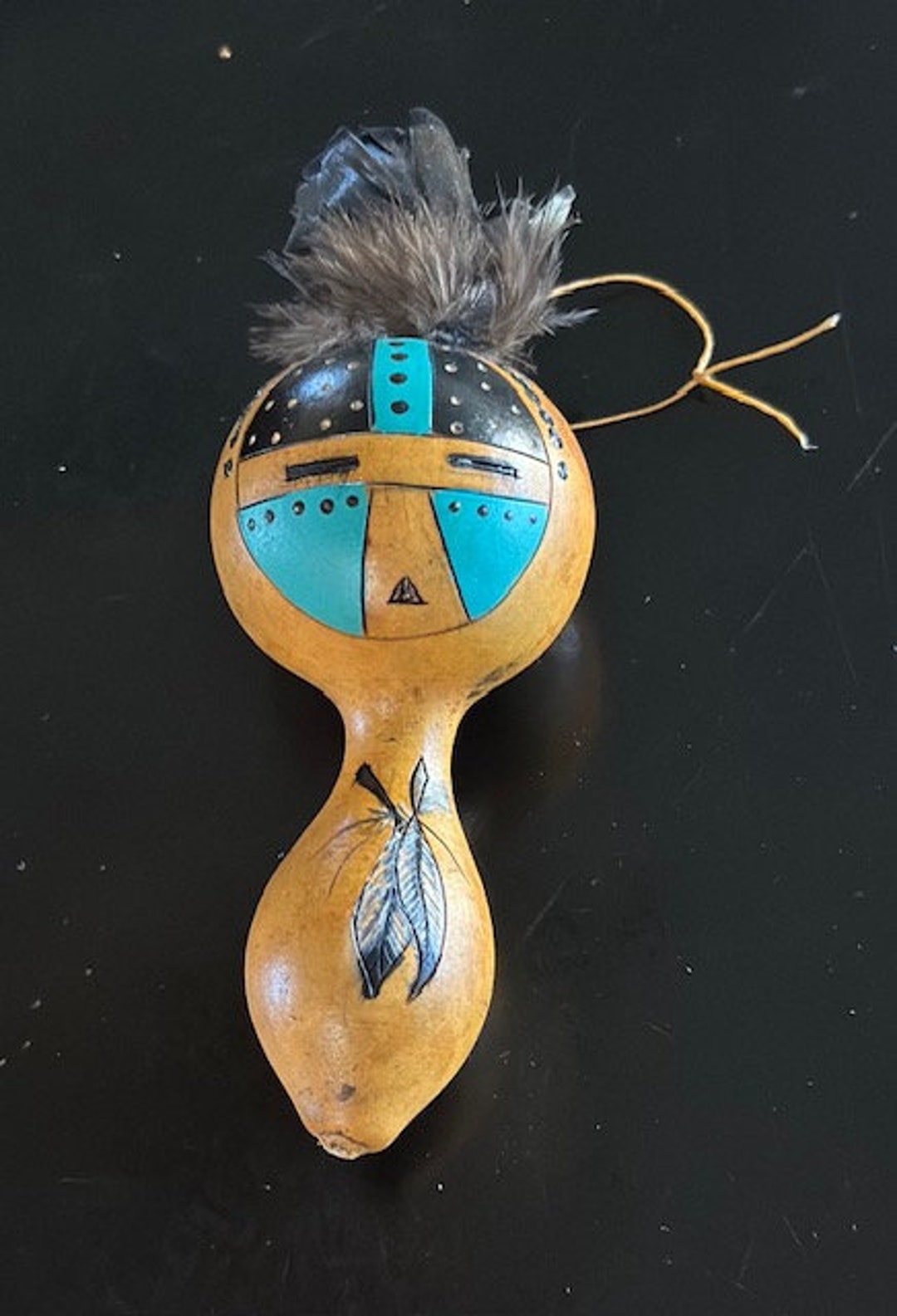 Native American Hand Painted Christmas Gourd Ornament - Etsy