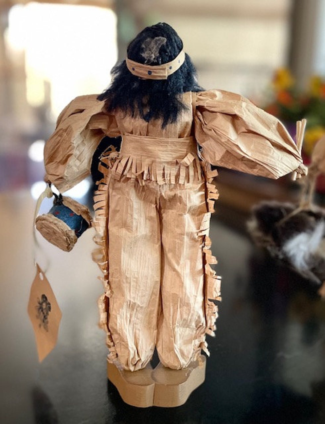 A Pair of Native American Corn Husk Dolls With Yarn Hair by Lisa Deater ...