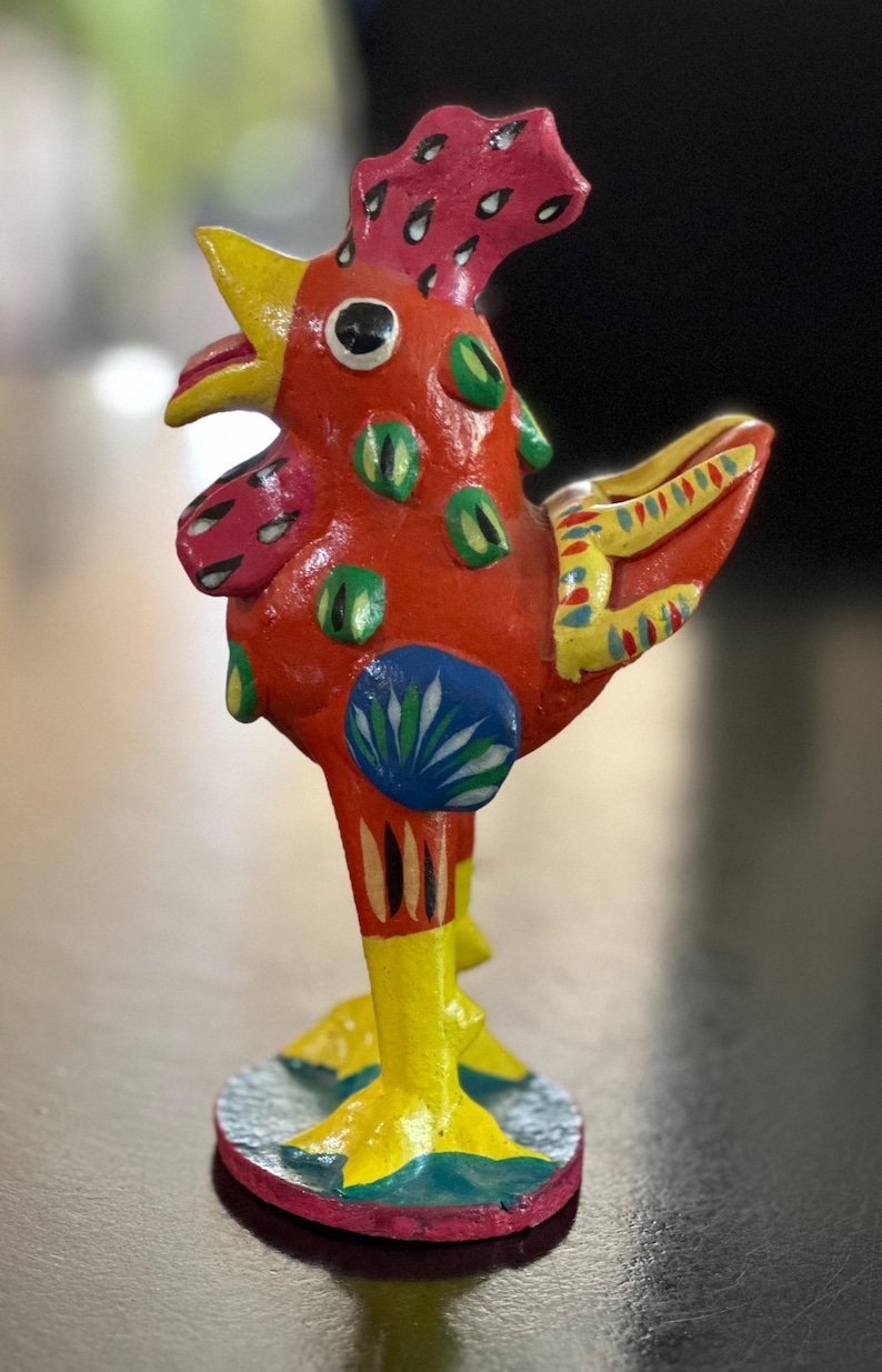 Mexican Red Clay Rooster by Ortega - Etsy