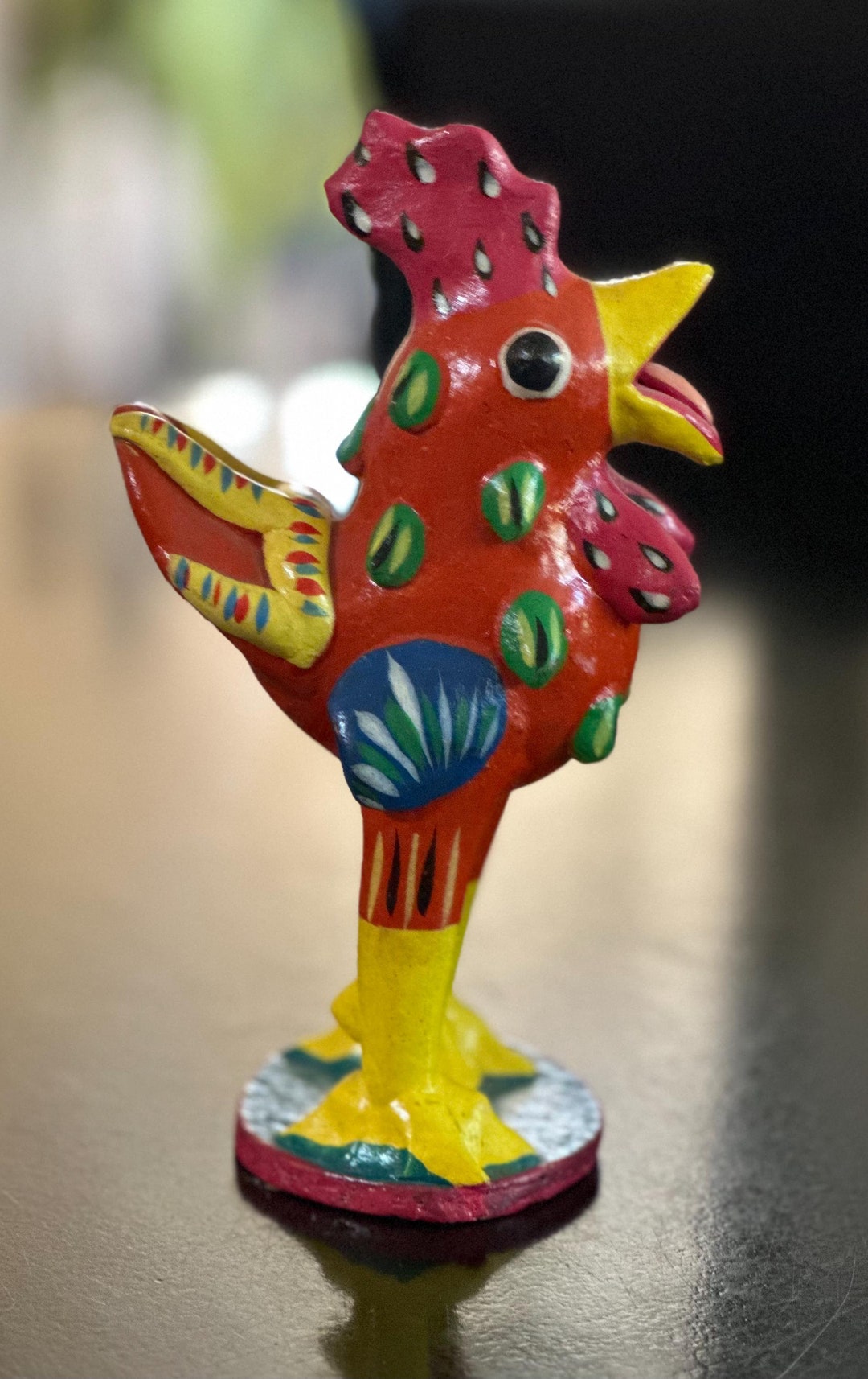 Mexican Red Clay Rooster by Ortega - Etsy