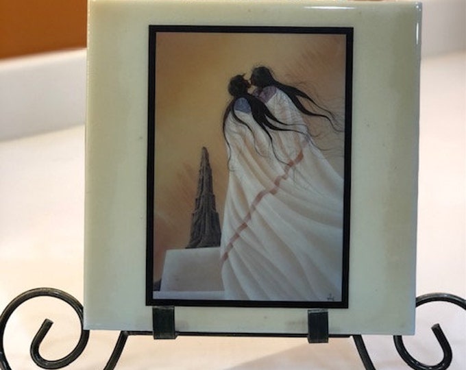 William bill Rabbit first Kiss Crystal Art Tile Plaque - Etsy