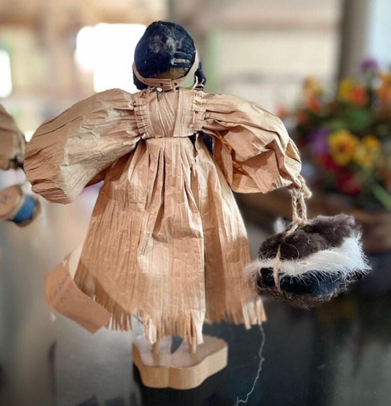 A Pair of Native American Corn Husk Dolls With Yarn Hair by - Etsy