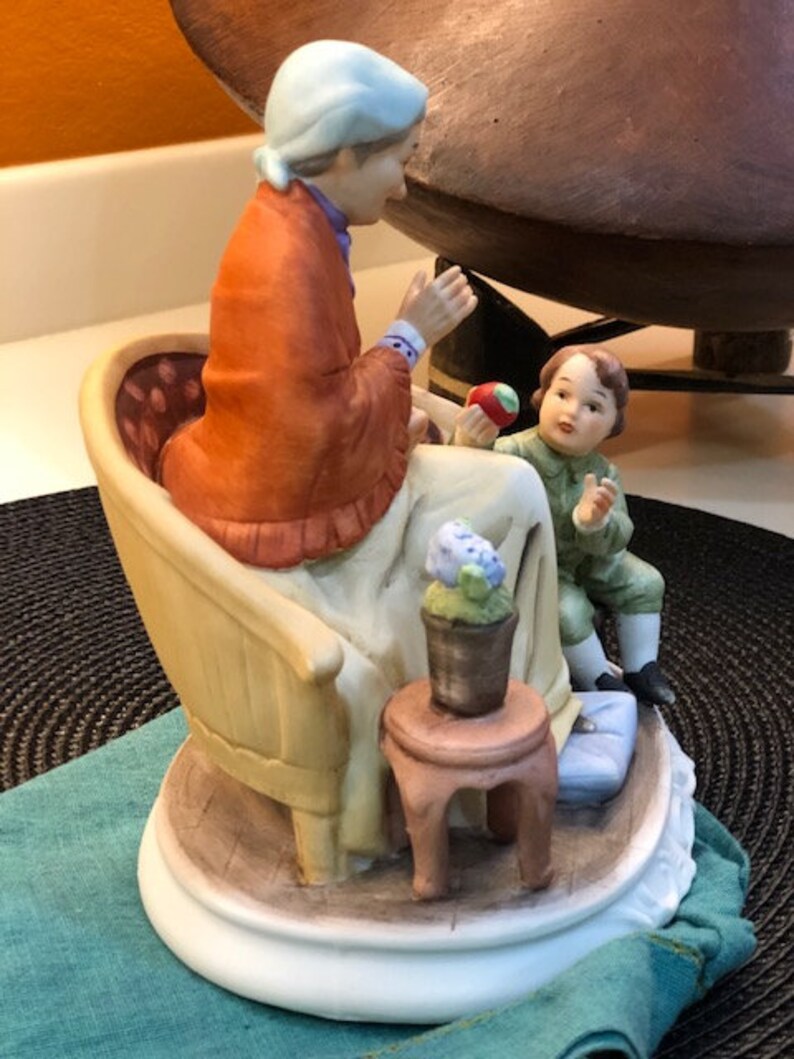 Vintage Lefton China Hand Painted Figurine of an Old Lady and | Etsy