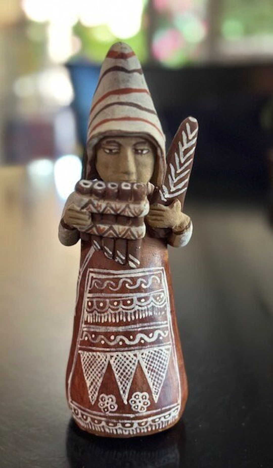 Peruvian Folk Art Pottery Pan Flute Player Figurine - Etsy