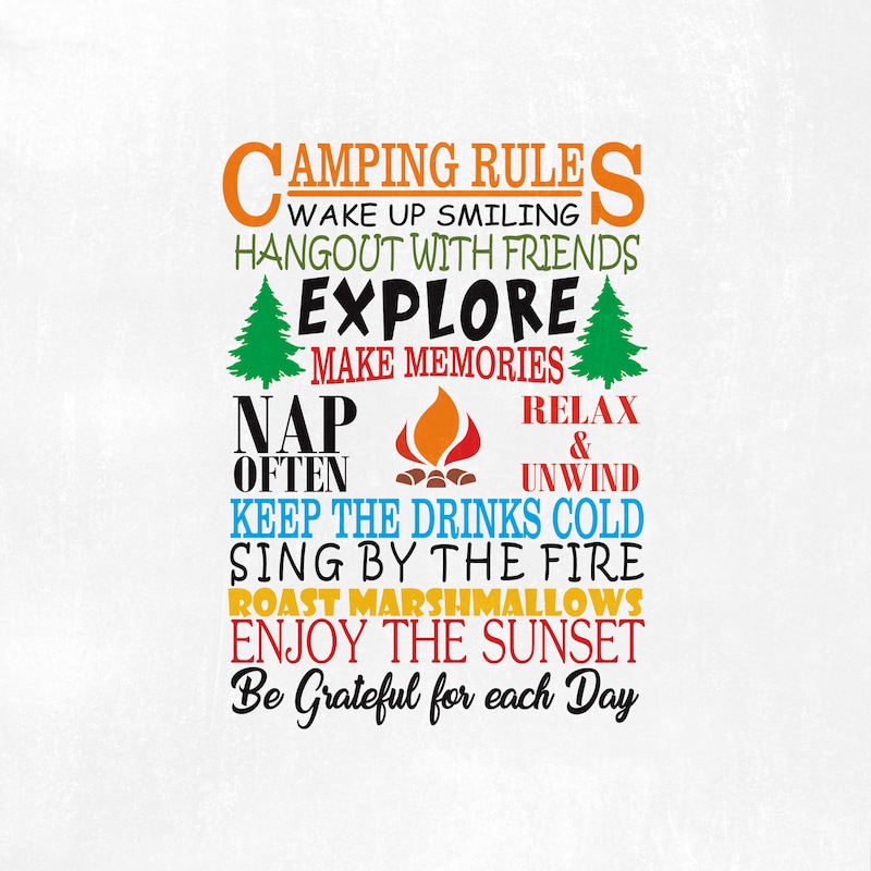 Camping Rules - Etsy