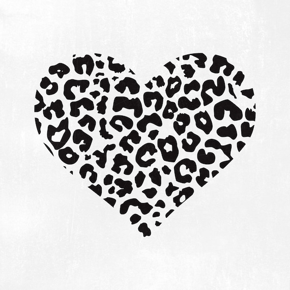 Leopard Heart SVG Leopard Pattern SVG Files Png Jpg Eps | Etsy