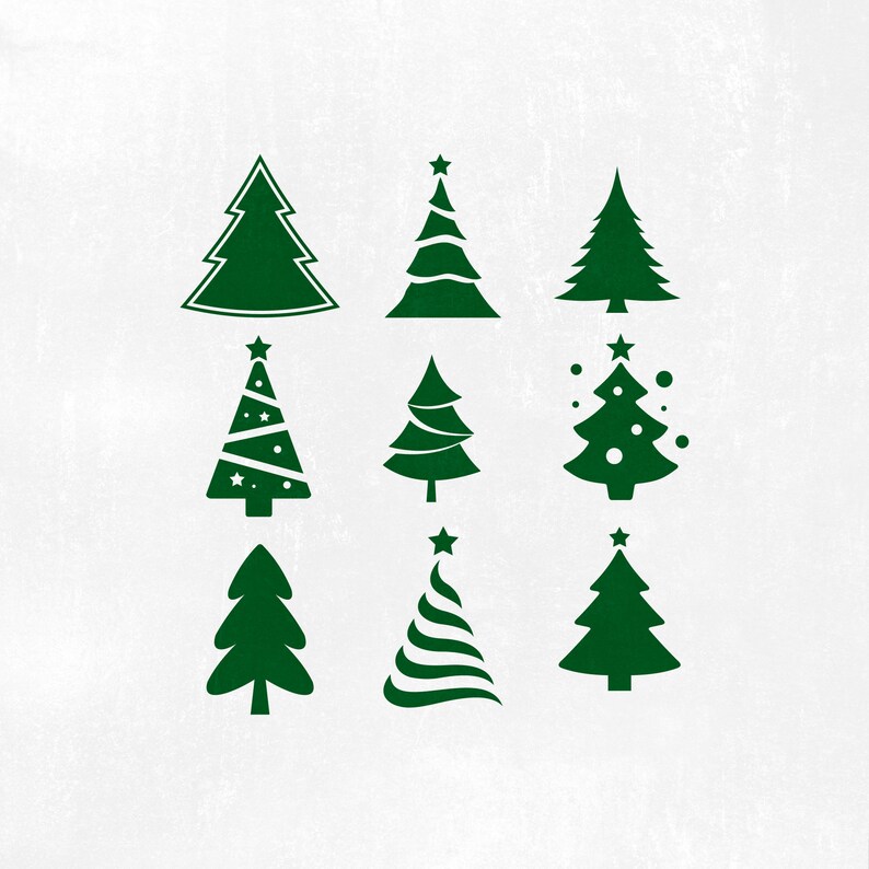 Christmas Tree Bundle SVG, Christmas SVG, SVG Files, Silhouette Cut ...