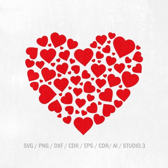 Fancy Red Heart Outline