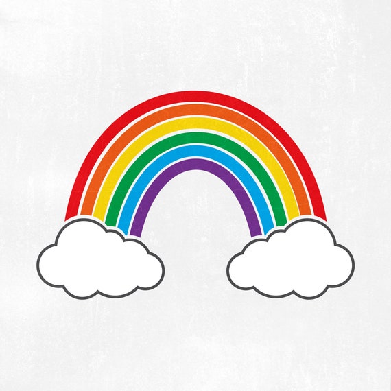 Rainbow Svg Rainbow Clipart Svg Png Jpg Eps Dxf - Etsy
