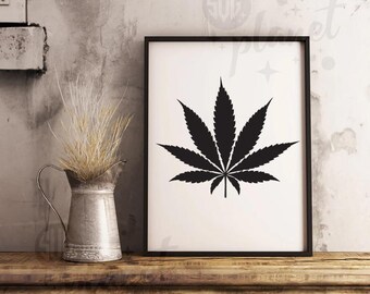 Pot Leaf SVG Download, SVG Files for Cricut, Svg Files for Silhouette ...