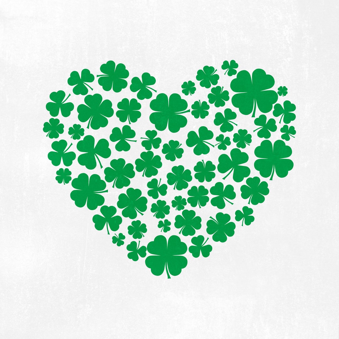 Heart of Shamrocks St Patrick's Day SVG, St Patrick's Day Shirt, Clover ...