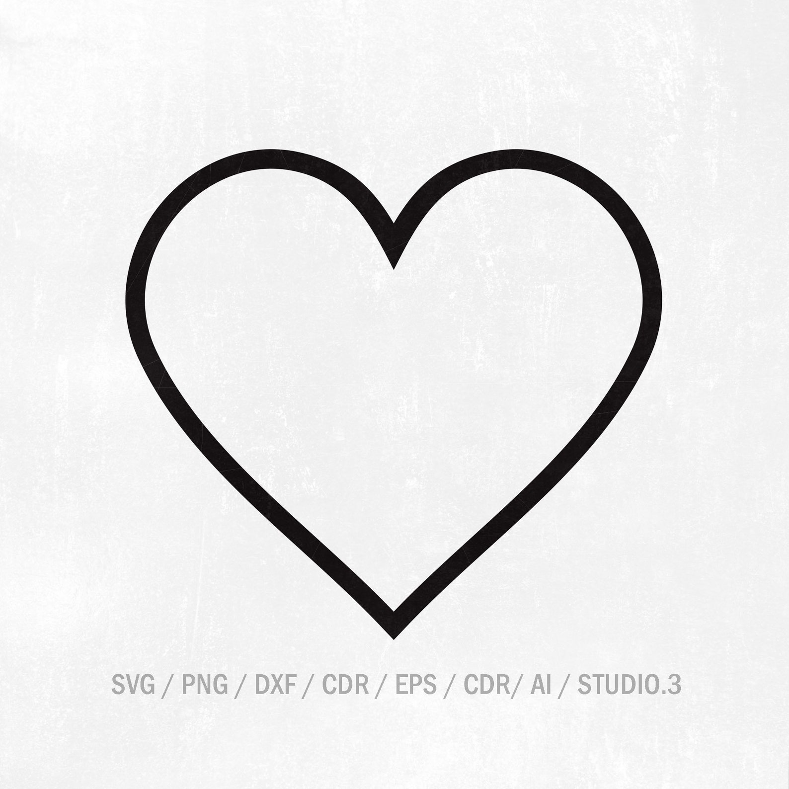 Heart Outline Svg, Heart Svg, Basic Heart Svg, Valentine's Day Heart ...