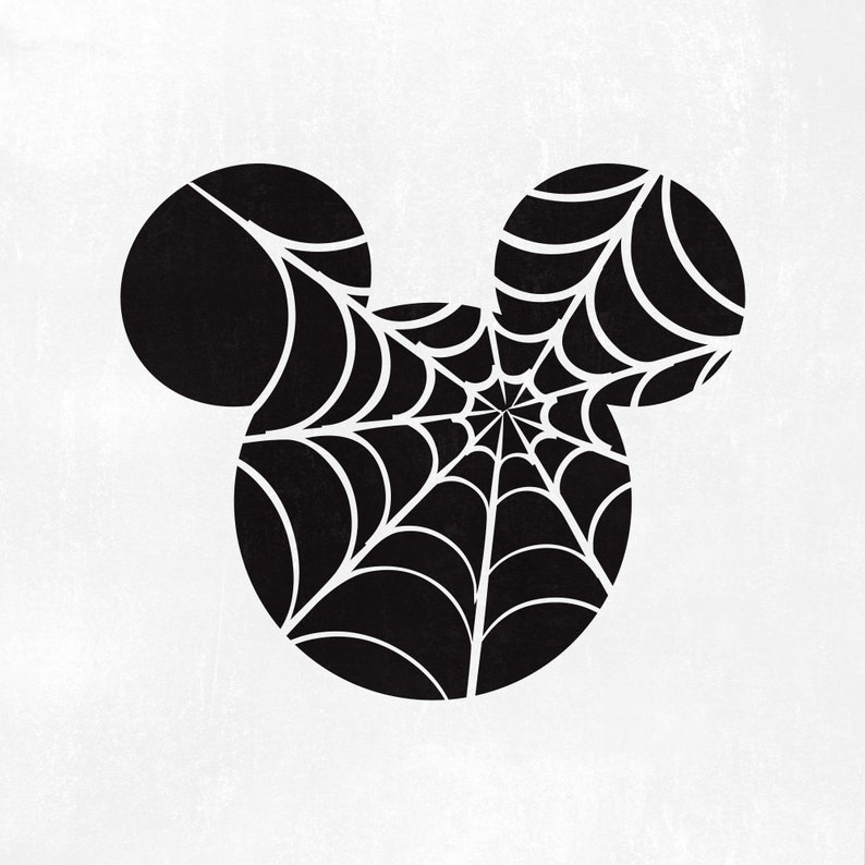 Spider Web Mickey Mouse SVG Halloween Svg Printing Digital | Etsy
