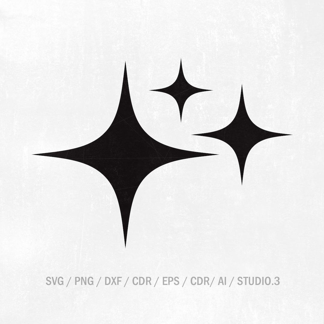 Sparkle Svg, Sparkling Stars Svg, Star, Svg, Png, Jpg, Eps, Dxf, Studio.3 Cut Files for Cricut ...