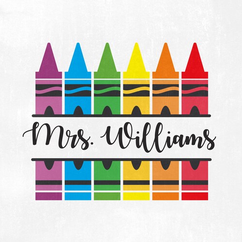 Kids SVG Clip Art Cut File School SVG First Day of School Crayons with ...