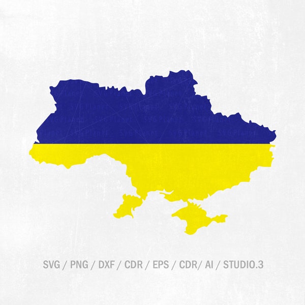Map of Ukraine Svg - Etsy