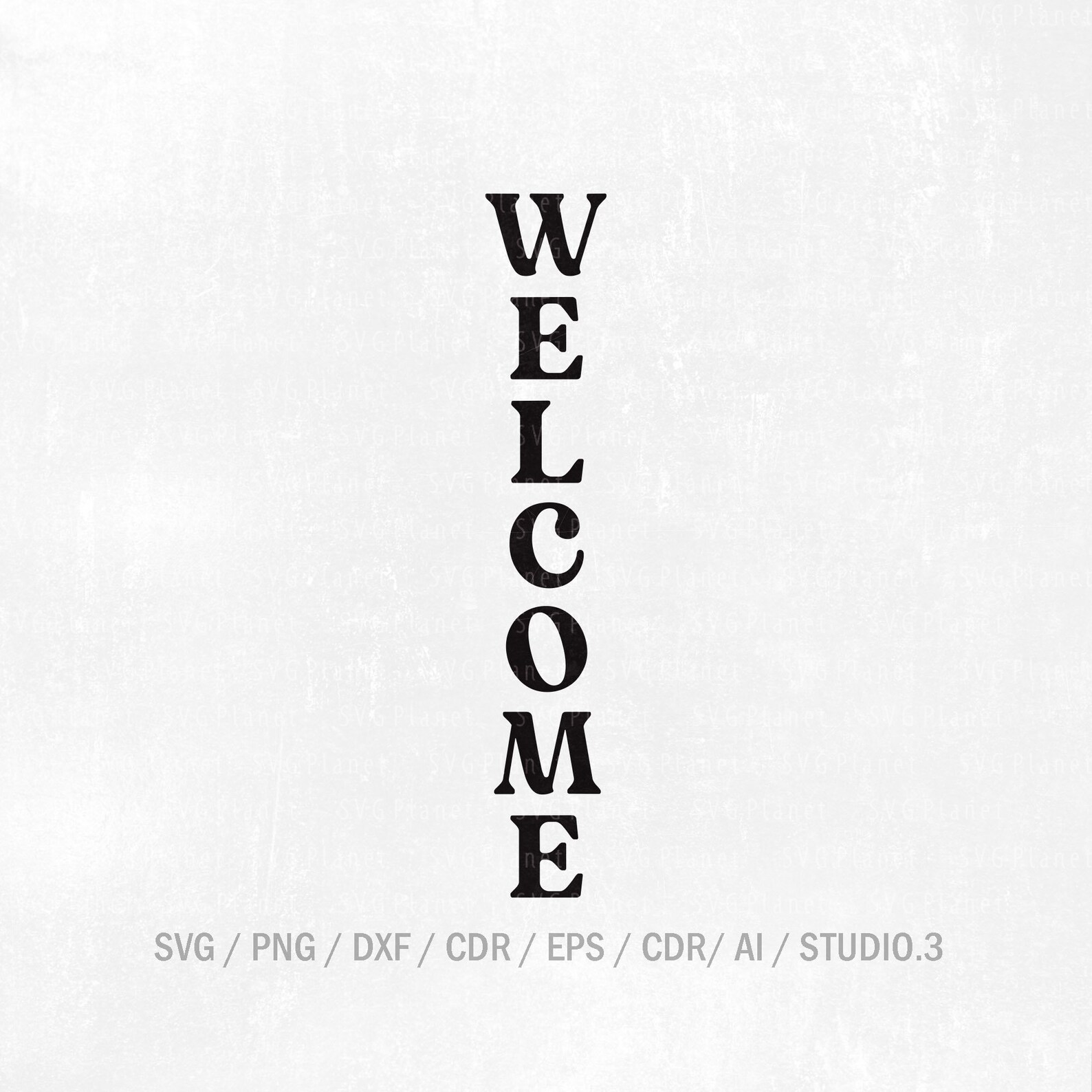 Welcome SVG Vertical Svg Png Jpg Eps Dxf Studio.3 Cut | Etsy