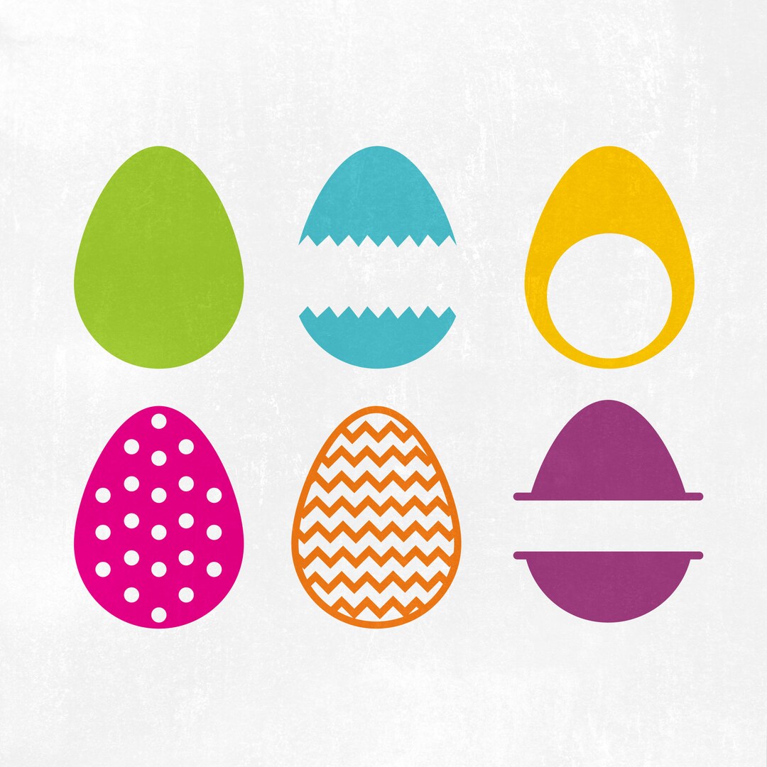 Easter Egg SVG, Eps, Dxf and Png. Vector Files Ideal for Cutting ...