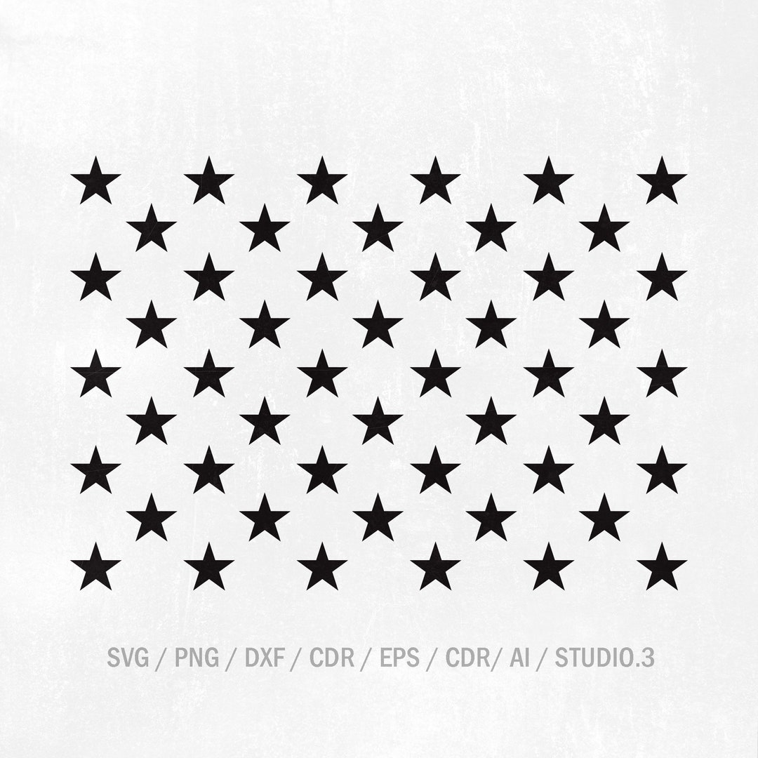 50 Stars Svg, United States of America Flag Stars, 50 Stars American ...