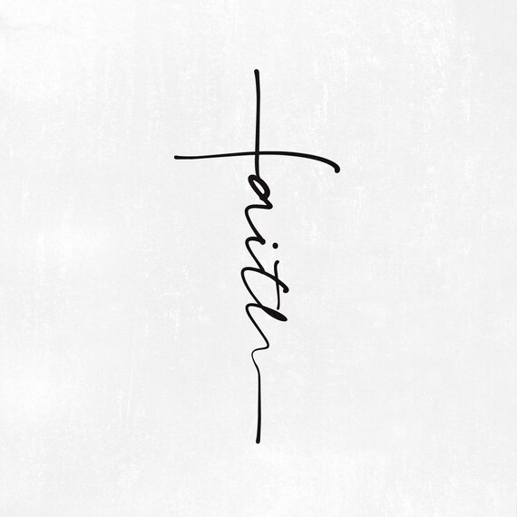 Fe SVG / Cruz Moderna SVG Christian Svg Iglesia Clipart | Etsy