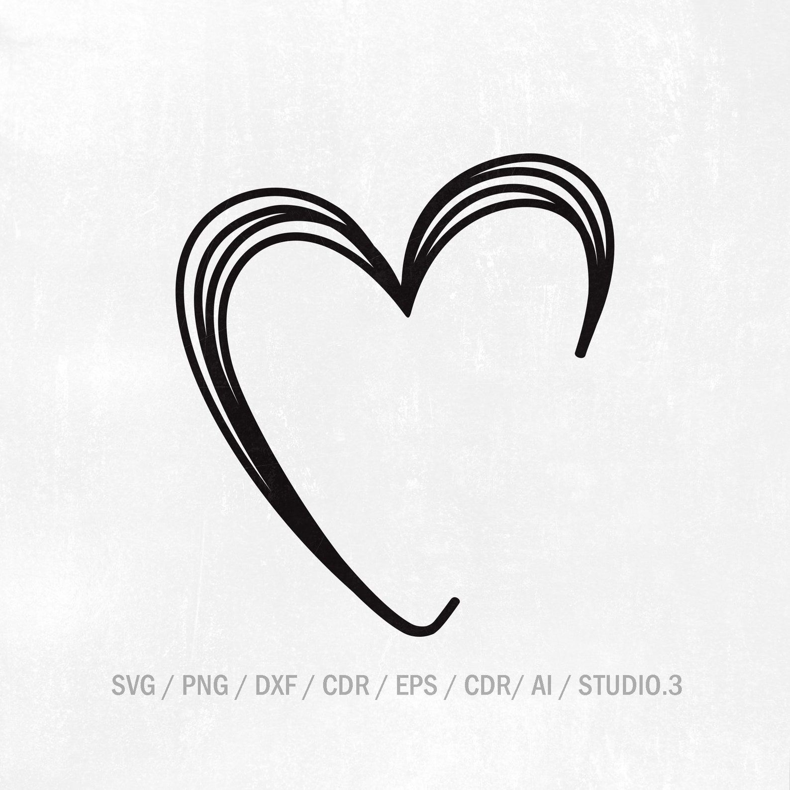Heart Instant Digital Download Svg Ai Dxf Eps Png Pdf - Etsy
